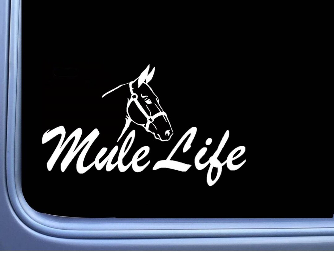 Mule Life Sticker Farm Donkey Horse Mule Pull Draft Mule Decal Country ...