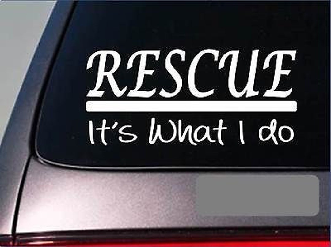 Rescue Sticker Decal *E273* Pit Bull Greyhound Dog Cat Shelter Dogpound ...
