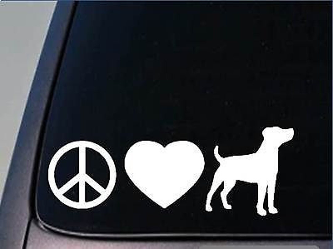 Peace Love Jack Russell Sticker *H120* 8" Vinyl Parson Russell - Etsy