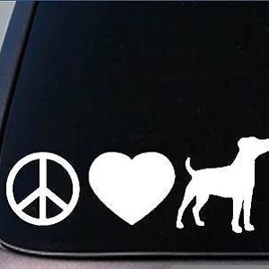 Peace Love Jack Russell Sticker *H120* 8" Vinyl Parson Russell - Etsy