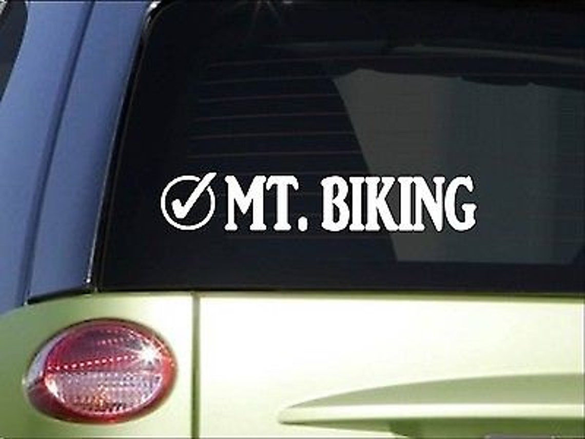 Mt. Biking Check *H984* 8" Sticker Decal Bucket List - Etsy