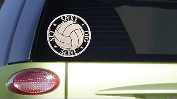 Volleyball Set Spike Dig H936 6 Inch Sticker Decal Volley | Etsy