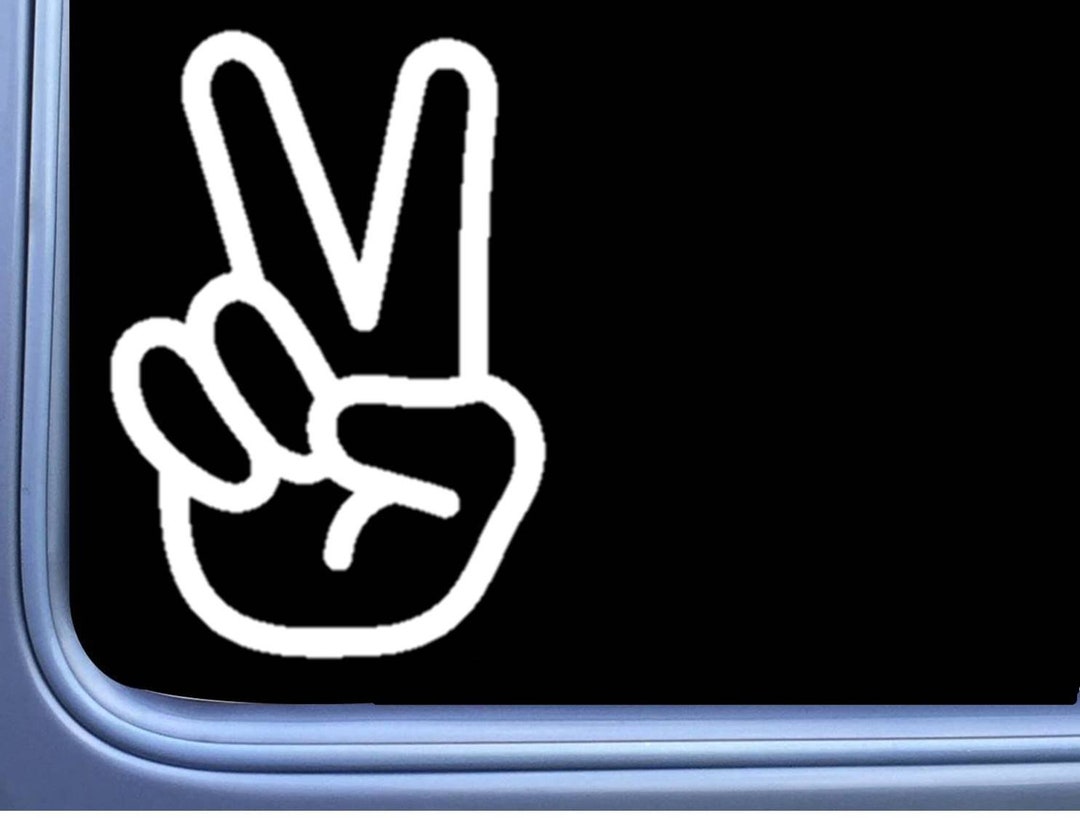 Peace Sign Sticker M296 Decal 6" Hand Sign - Etsy