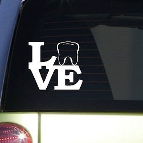 Peace Love Tooth F438 Sticker Decal Dentist Dental Hygienist - Etsy