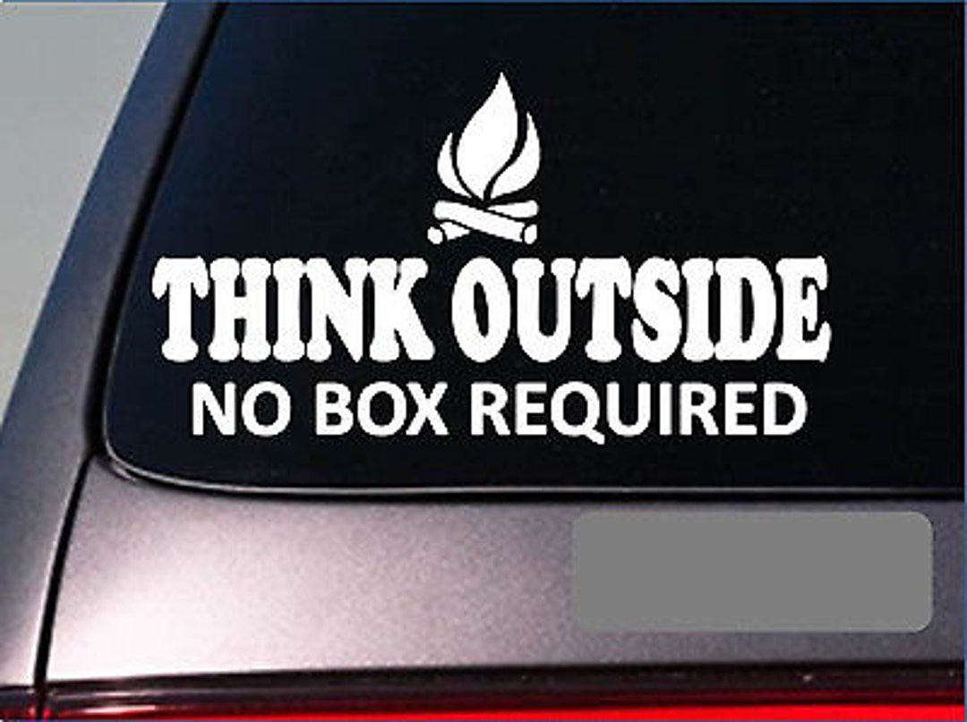 Think Outside Camping Sticker Camper Tent Hiking Marshmallow Firewood ...