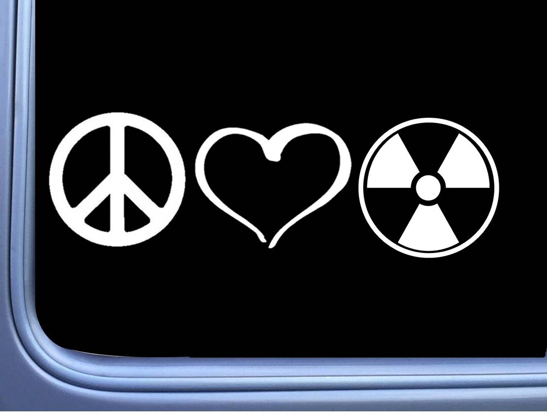Peace Love Xray Symbols M357 8 Inch Sticker Decal Tech Cast Radiation ...