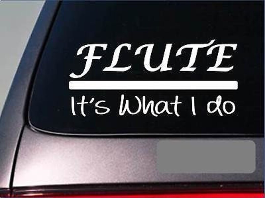 Flute Sticker Decal *E302* Horn Brass Trumpet Clarinet Band High School ...