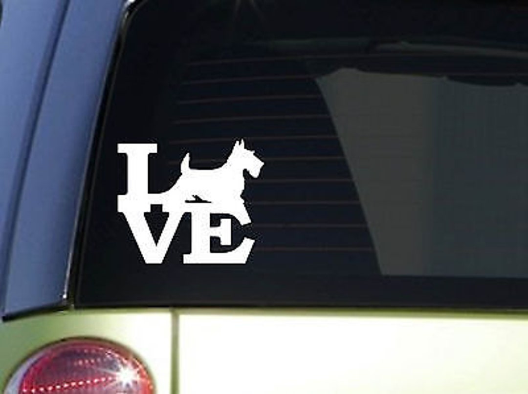Scotty Love 6 Sticker F144 Decal Scottish Terrier Scottie - Etsy