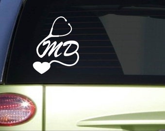 Medical Doctor MD Decal Sticker - Etsy