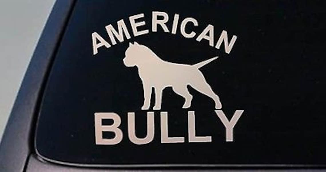American Bully Life Dog Sticker Car Decal Arched Font Pit Bull - Etsy