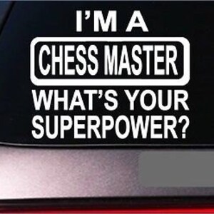 Chess Superpower *G370* 8" Sticker Decal Chess Pieces Set Marble Wooden ...