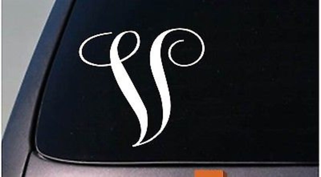 Letter V 6" Monogram Sticker Decal Truck Car Window Teach Craft ...