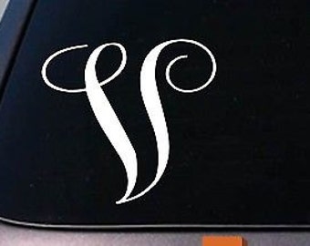 Letter W 6 Monogram Sticker Decal Truck Car Window Teach | Etsy