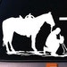 Christian Praying Cowboy Rodeo Car Truck Window Wall Laptop Vinyl Decal ...