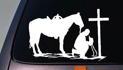 Christian Praying Cowboy Rodeo Car Truck Window Wall Laptop - Etsy