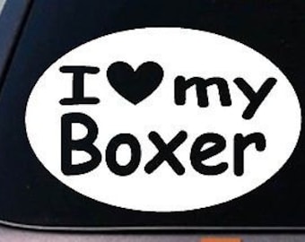 Boxer Decal, Dog, Vinyl Decal, Car Decal, Bumper Sticker, 5 Decal - Etsy