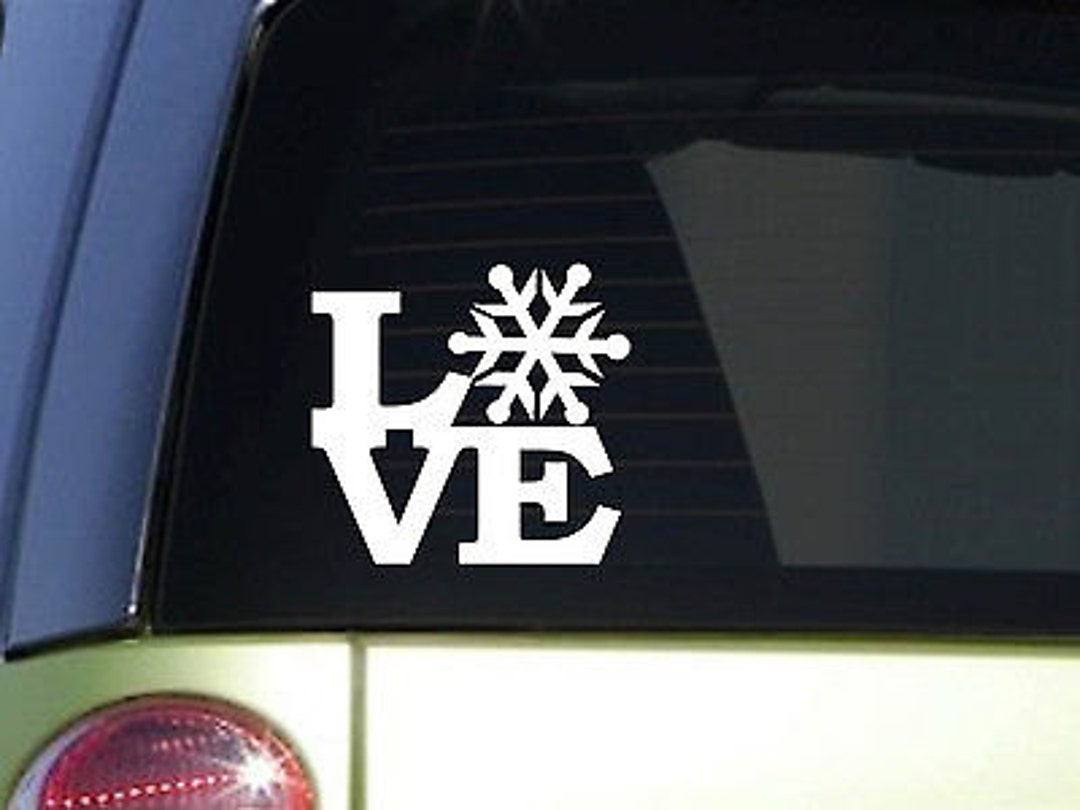 Snow Love 6" Sticker *F131* Decal Ski Slope Sled Skilift Winter ...
