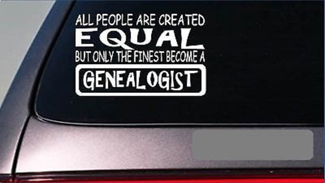 Genealogist Equal Sticker *G654* 8" Vinyl Ancestory Genealogy Family ...