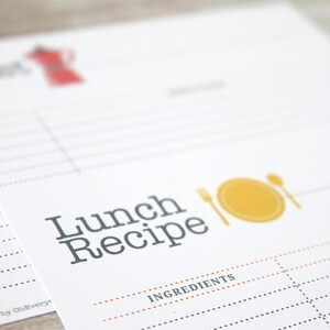 Editable Recipe Card Set | Divider | Breakfast | Lunch | Dinner ...