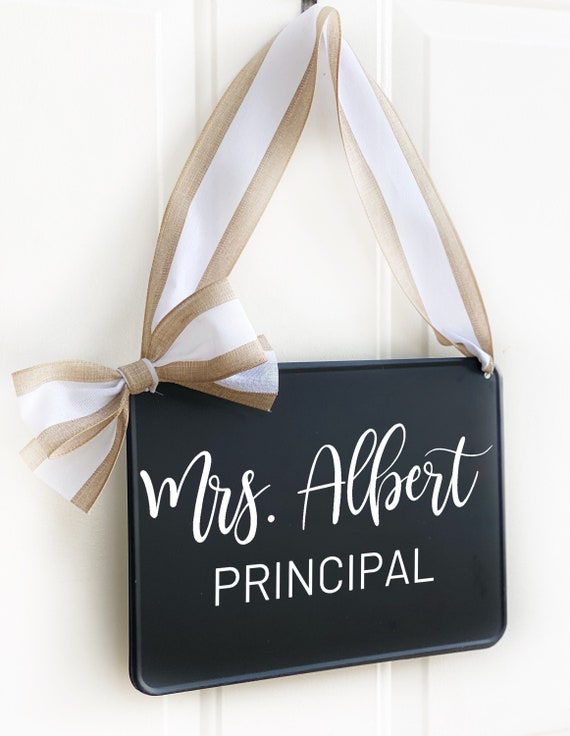 Principal Sign CHALKBOARD Personalize Hanging Door Signs - Etsy
