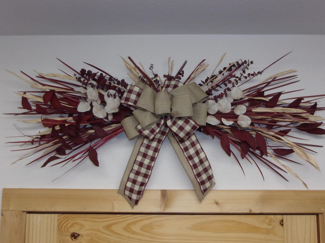 Over Door Swag, Rustic Swag, Wall Hanging, Year Round Home Swag, Wall ...