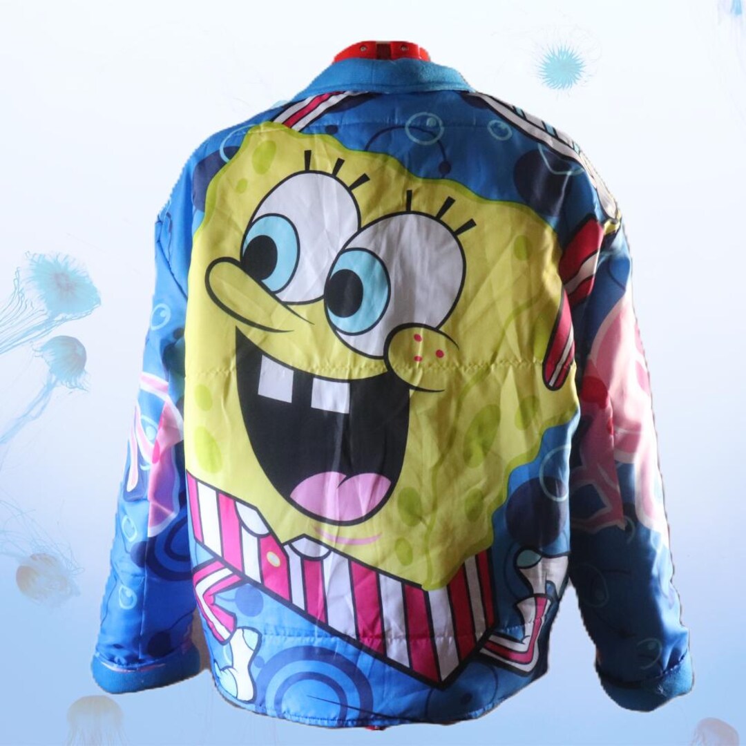 Spongebob Squarepants Puffer Jacket Upcycled Y2K Sleeping Bag ...
