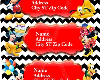 Mickey Mouse Address Labels | Etsy
