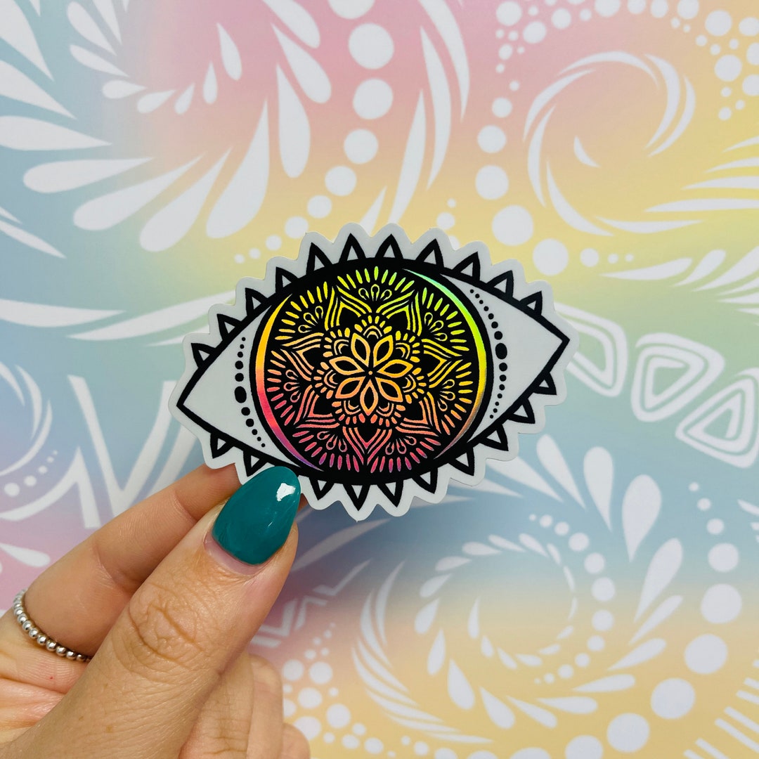 Misprinted Holo Eye Sticker (WATERPROOF) - Etsy