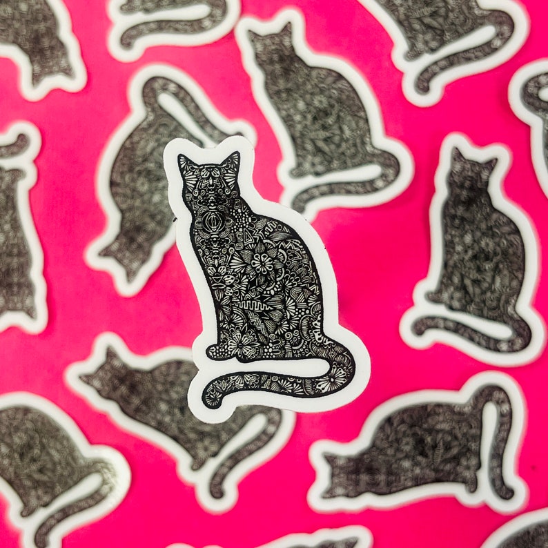 Mini Cat Sticker WATERPROOF - Etsy