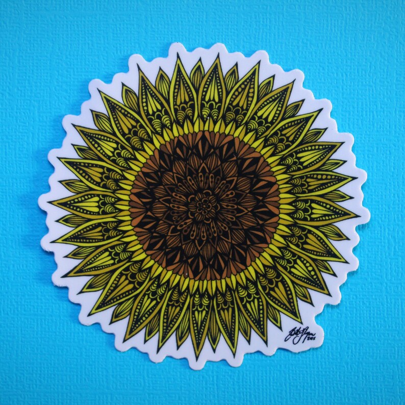 Sunflower Sticker WATERPROOF - Etsy