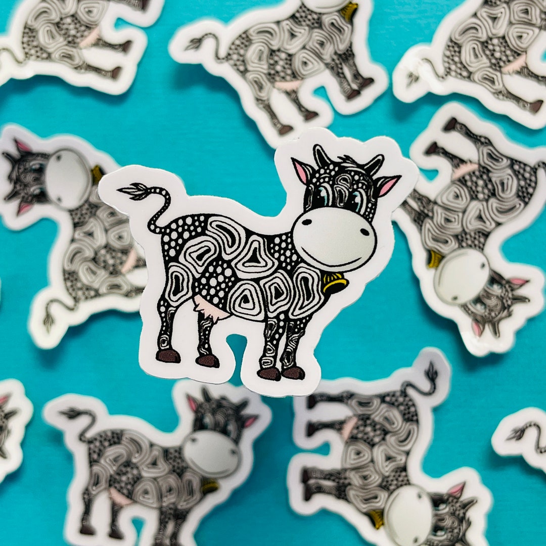 Mini Colton the Cow Sticker (WATERPROOF) - Etsy