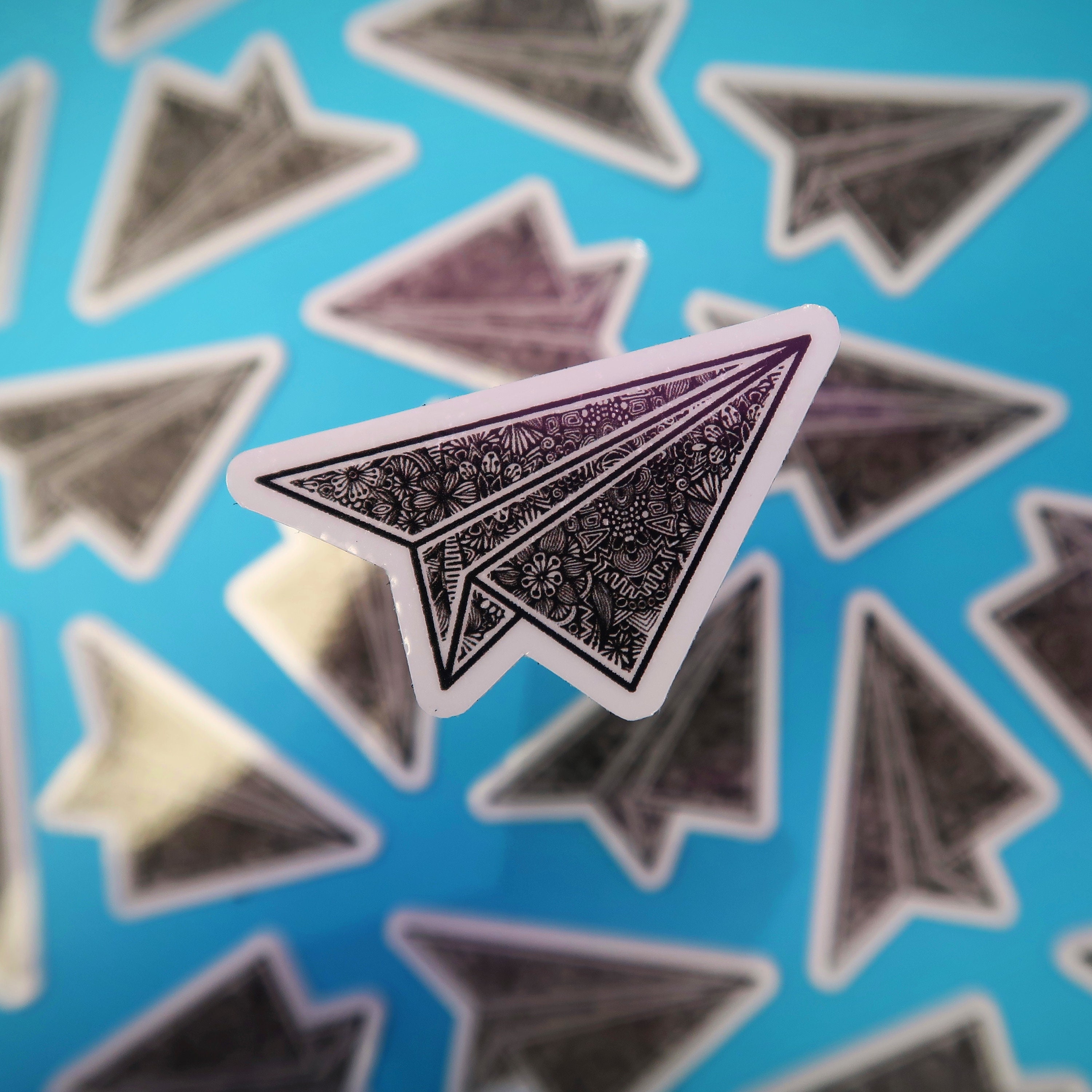 Paper Sticker kit planner Mini kit Happy birthday mermaid hand drawn ...