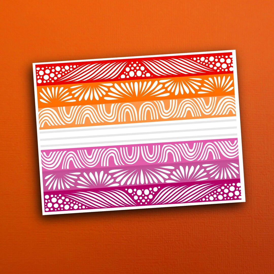 Lesbian Pride Flag Sticker Waterproof Etsy