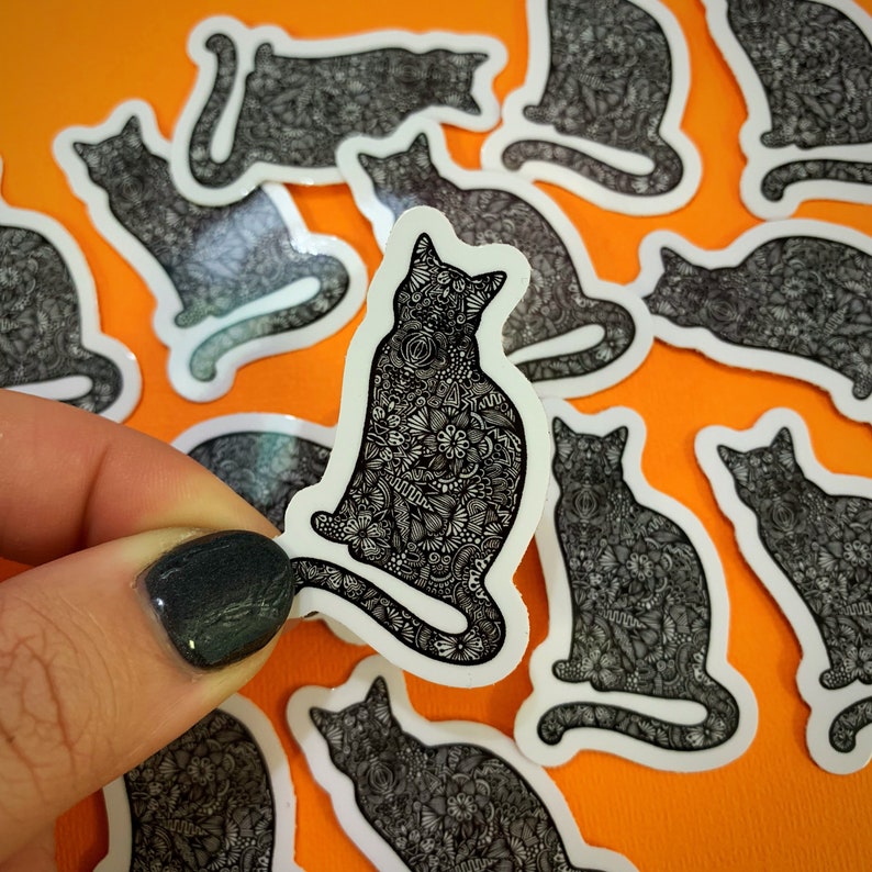 Mini Cat Sticker WATERPROOF | Etsy