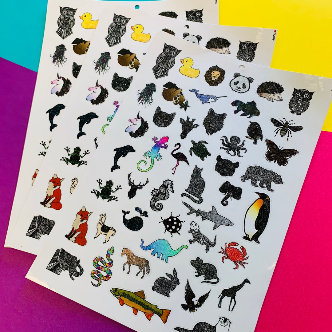 Mini Animal Sticker Sheet WATERPROOF WATERPROOF - Etsy