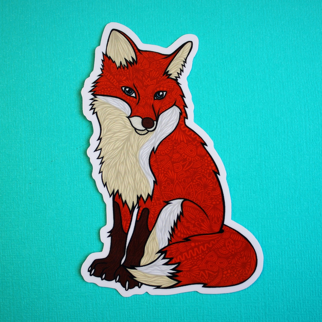 Fox Sticker Waterproof Etsy