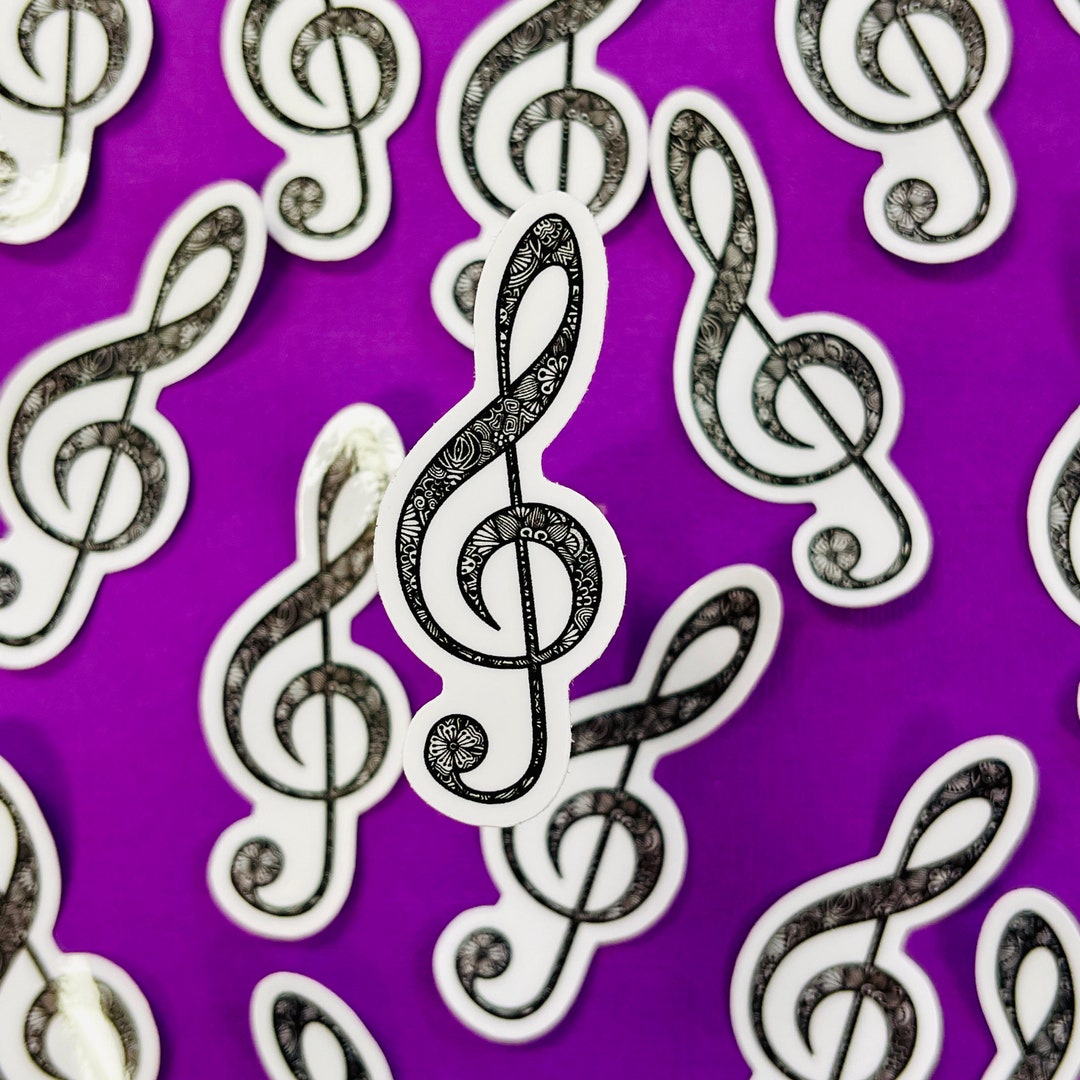 Mini Music Note Sticker (WATERPROOF) - Etsy