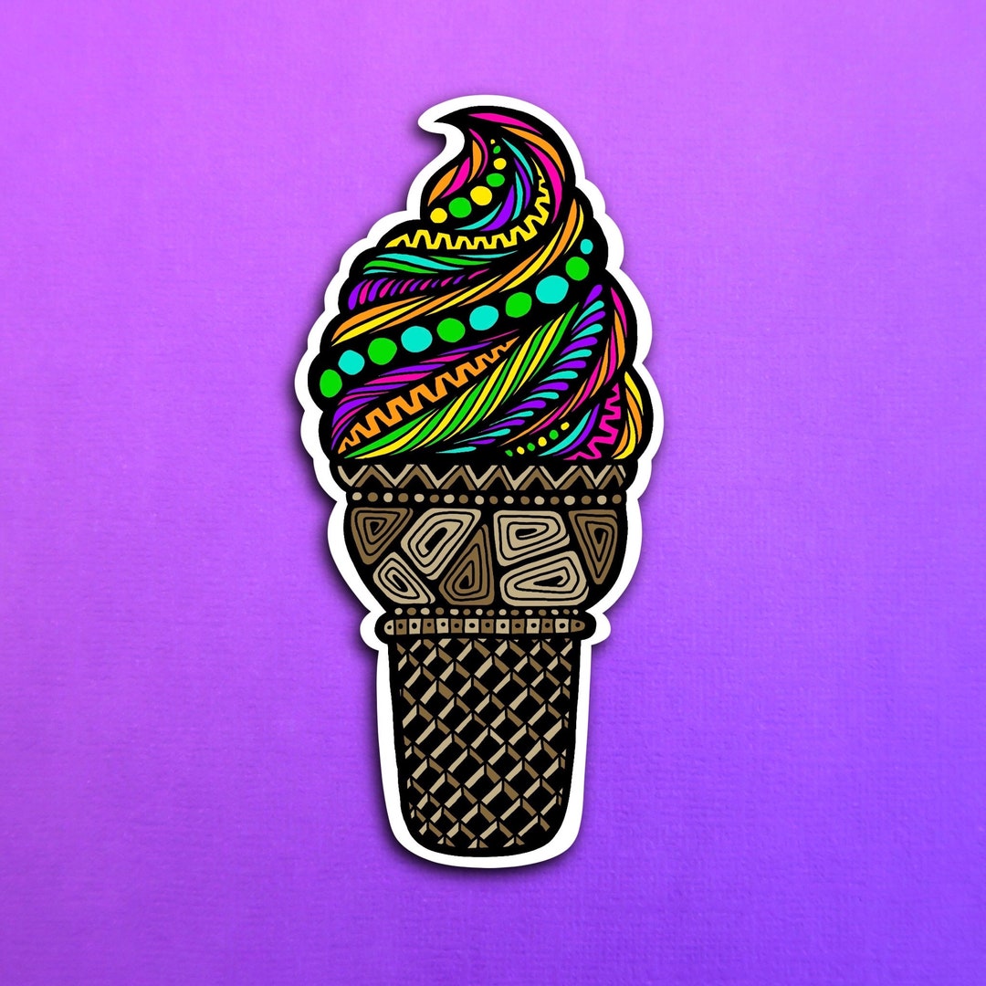Ice Cream Sticker WATERPROOF - Etsy
