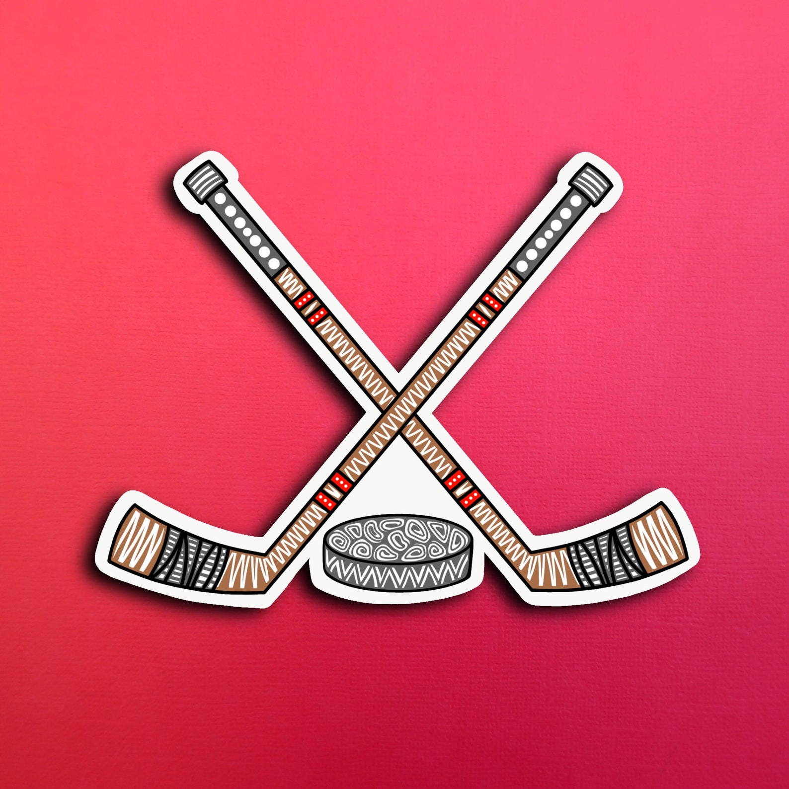 Hockey Sticker WATERPROOF | Etsy