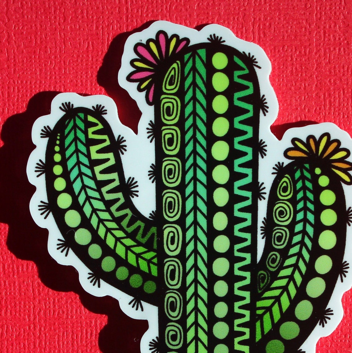 Cactus Sticker WATERPROOF | Etsy
