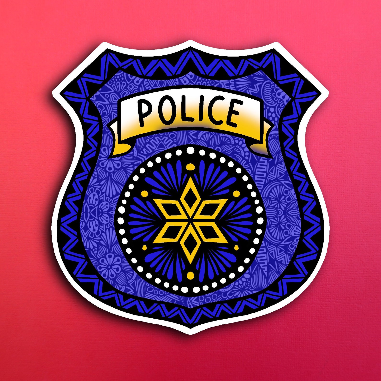Police Badge Sticker WATERPROOF - Etsy
