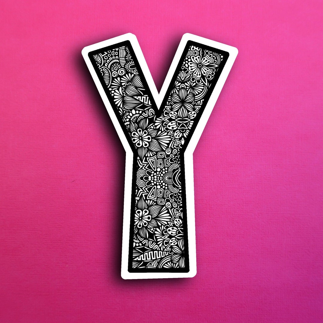Small Block Letter Y Sticker (WATERPROOF) - Etsy
