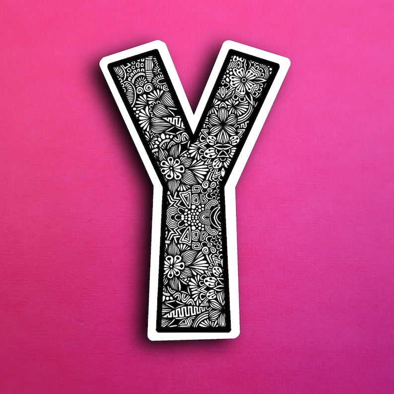 Small Block Letter Y Sticker WATERPROOF - Etsy