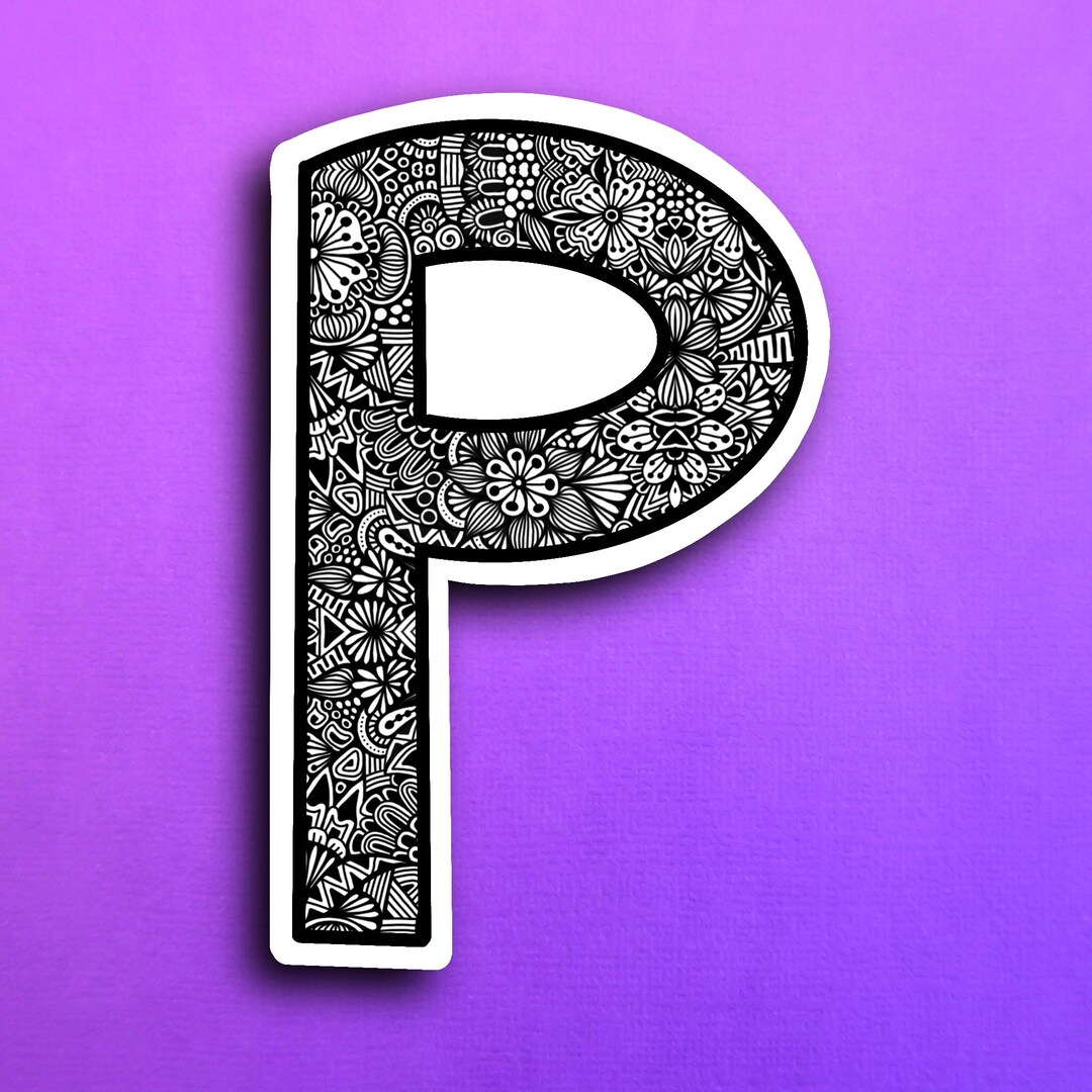 Small Block Letter P Sticker (WATERPROOF) - Etsy