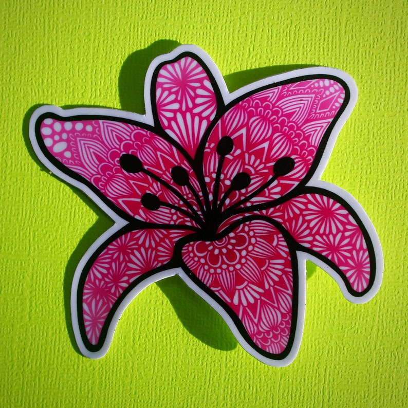 Lily Sticker WATERPROOF - Etsy