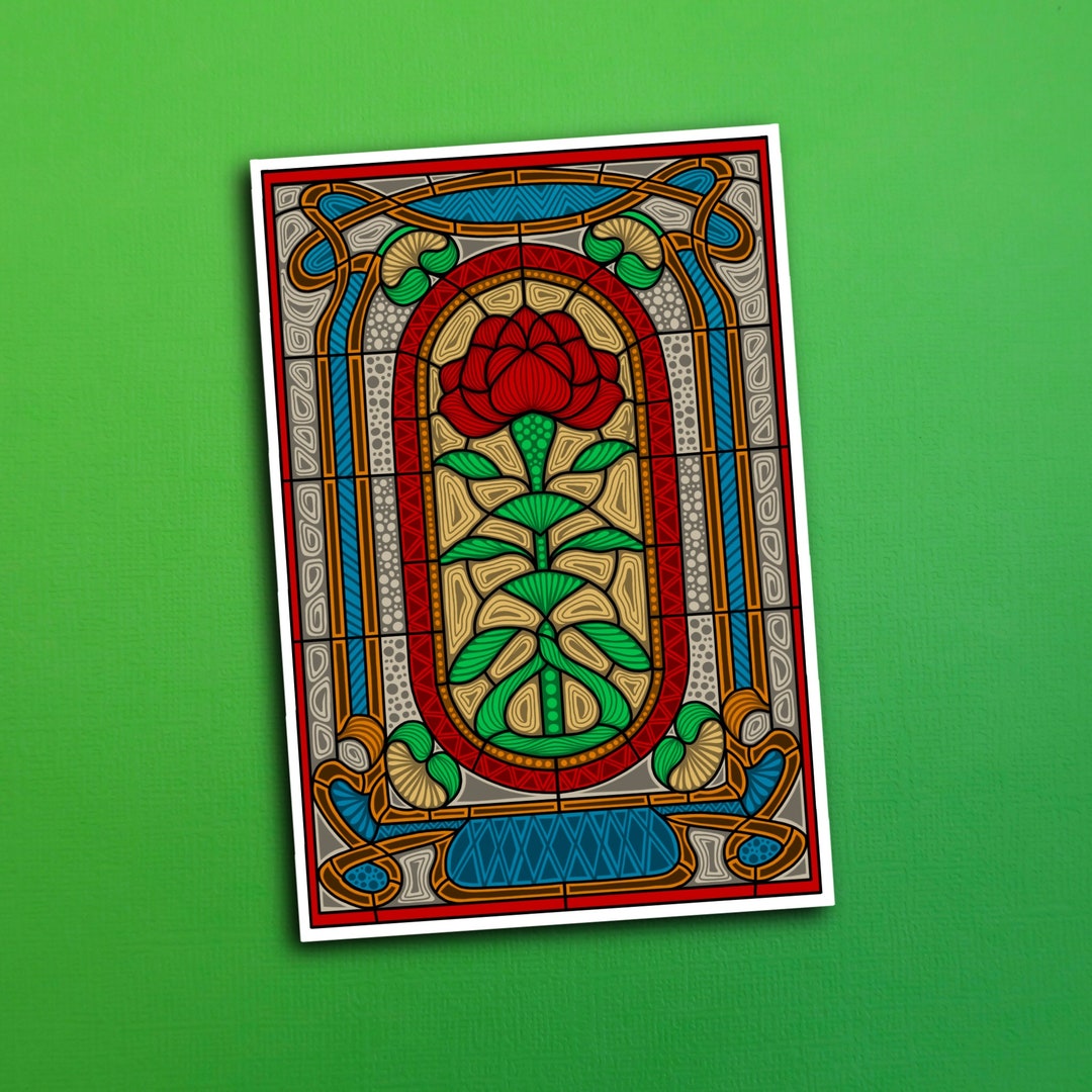 Vecnas Rose Window Stranger Things Sticker WATERPROOF - Etsy