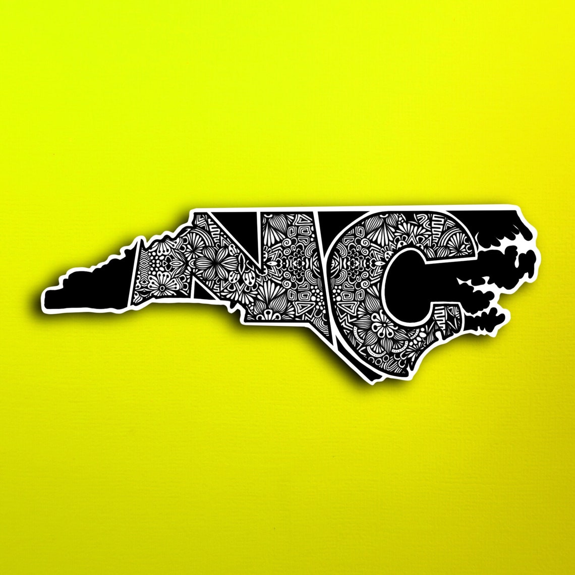 State North Carolina Sticker WATERPROOF - Etsy