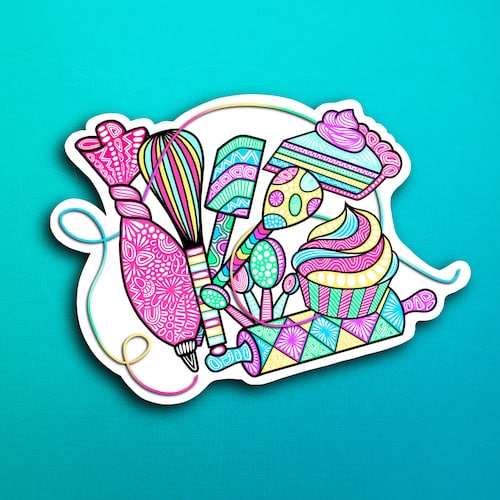 Baking Collage Sticker WATERPROOF - Etsy