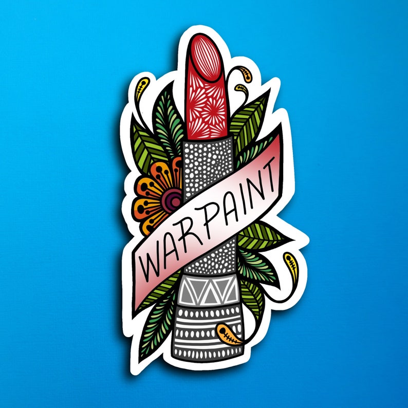 War Paint Sticker WATERPROOF | Etsy
