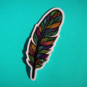 Feather Sticker WATERPROOF - Etsy